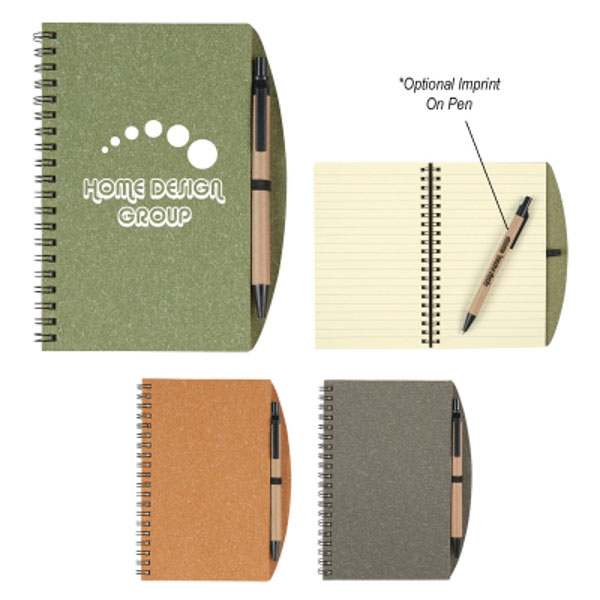 Eco Inspired Spiral Notebook & Pen Paper Cover - IslaPRomo.com