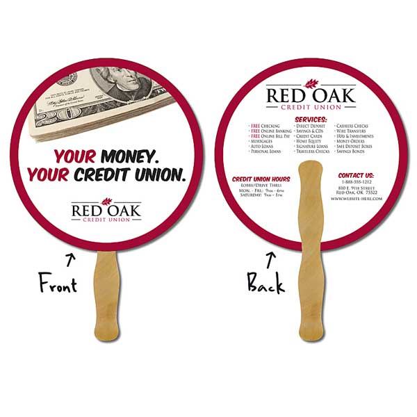 Hand Fan Circle Laminated - IslaPRomo.com