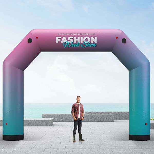 Inflatable Arch Octagon 35ft Wide - IslaPRomo.com