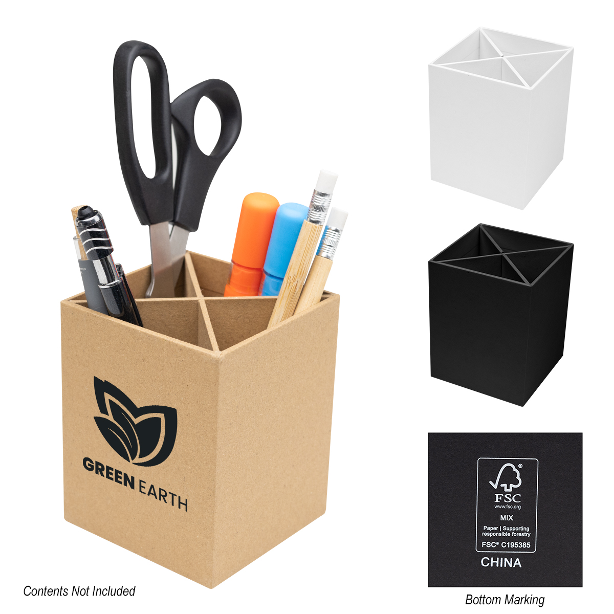 4 Compartment Pen & Pencil Cup - IslaPRomo.com