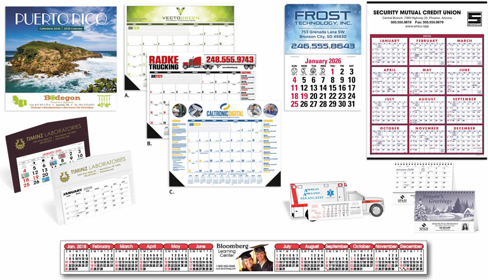 Calendarios Impresos, promoción todo el año!