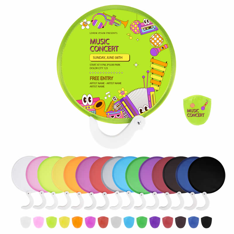 Pop Up Twist & Fold Hand Fan with Handle - IslaPRomo.com